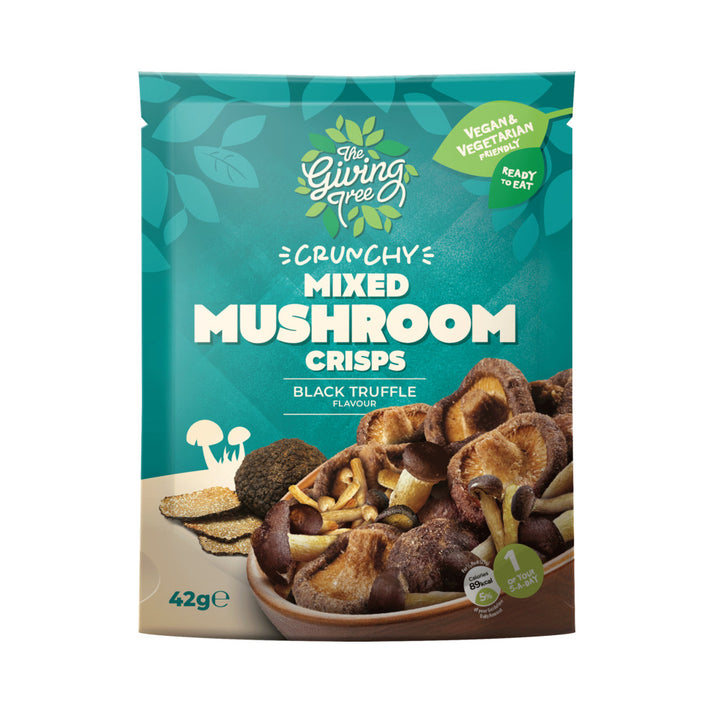 Giving Tree Vacuum Fried Mixed Mushroom Crisps Black Truffle – Giving ...